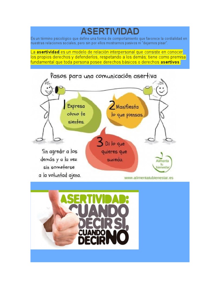 ASERTIVIDAD | PDF | Cognición | Ciencias del comportamiento