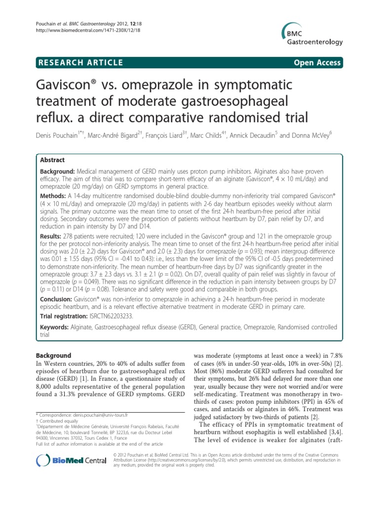 Gaviscon | PDF | Gastroesophageal Reflux Disease | Heartburn