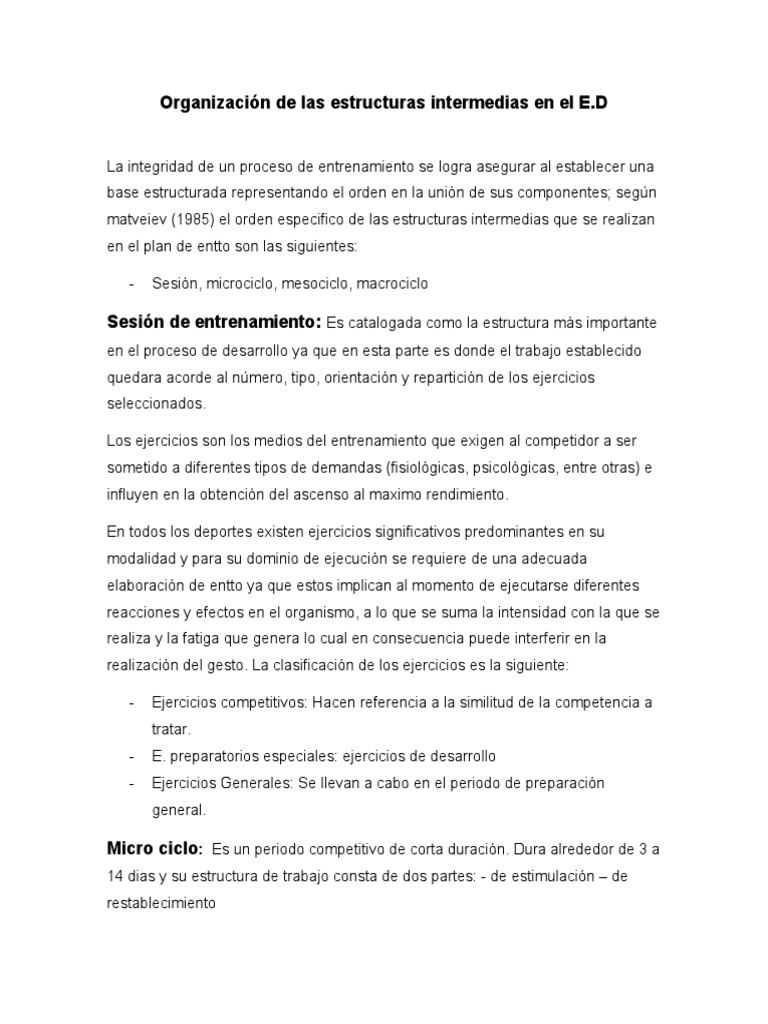 Organización de Las Estructuras Intermedias en El E. D | PDF ...