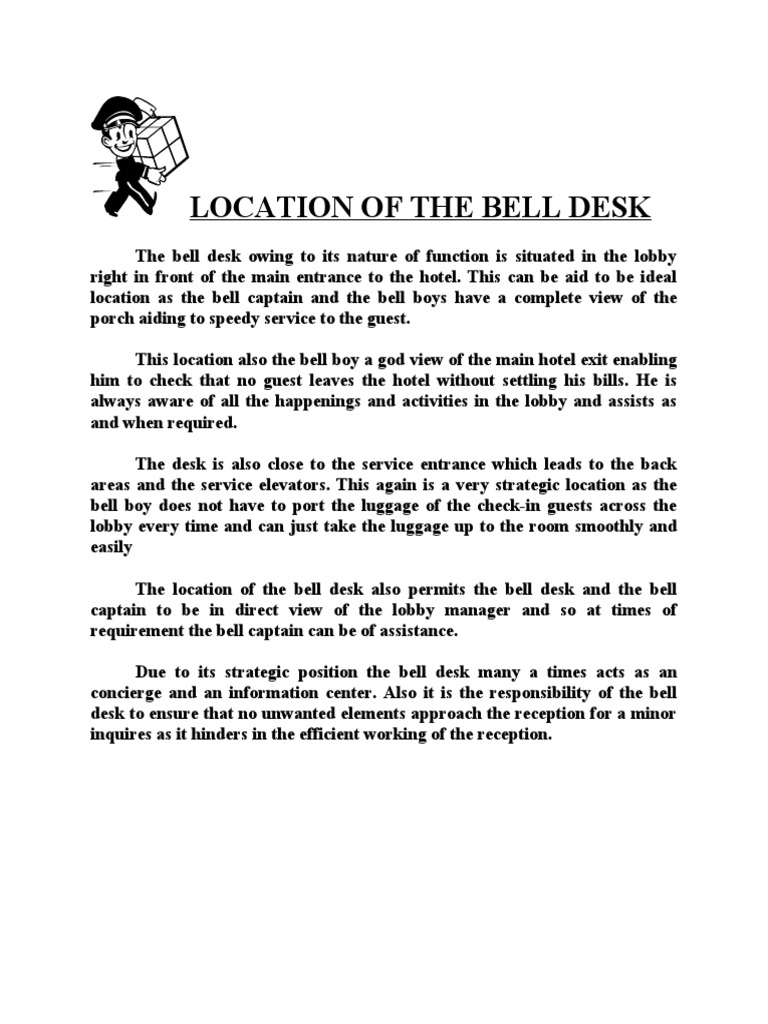 Location of The Bell Desk | PDF
