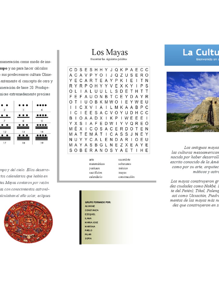 FOLLETOS lOS MAYAS | PDF | Civilización maya | Mesoamérica