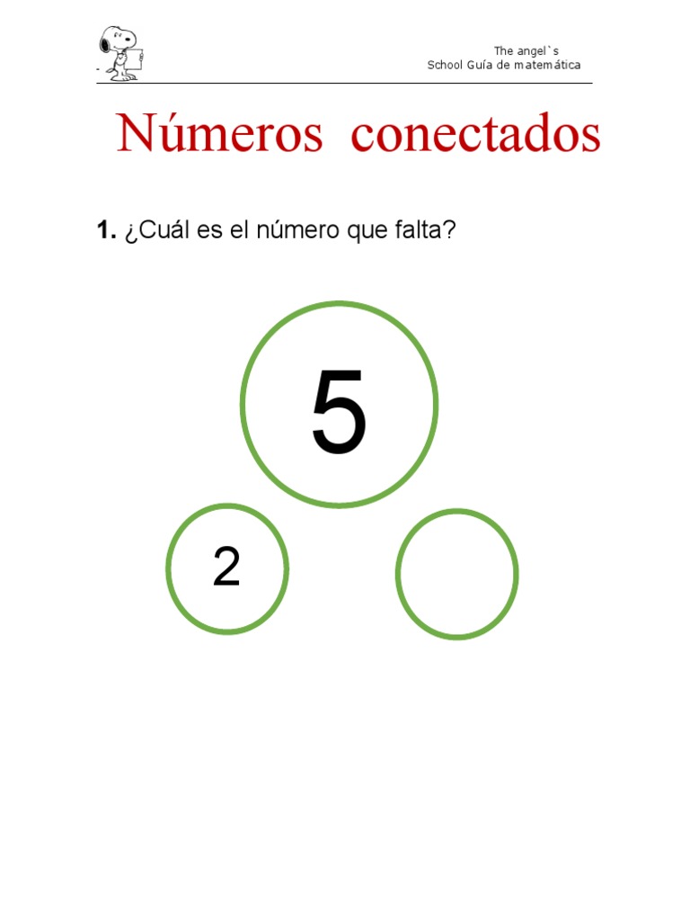 Números Conectados para 1º Básico | PDF