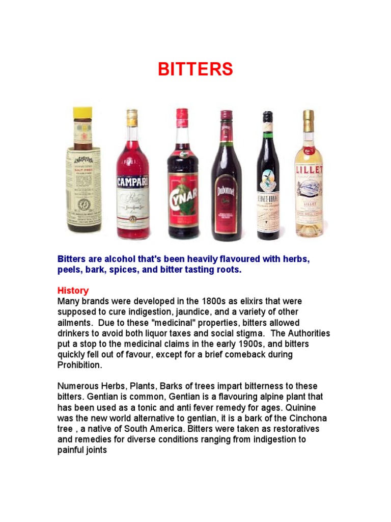 Understanding Bitters: History & Uses | PDF | Wellness | Religion ...