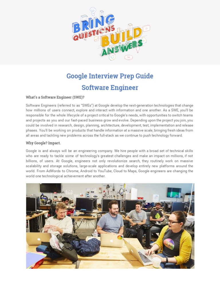 Google Software Engineer Interview Prep | PDF | Algorithms And Data Structures | Theoretical ...