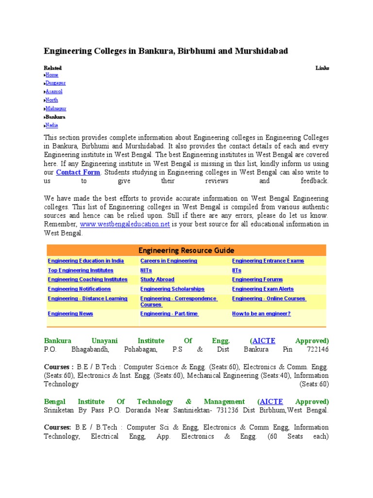 List of Colleges | PDF