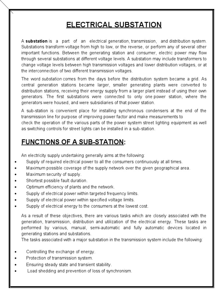 33KV Substation File | PDF | Electrical Substation | Transformer