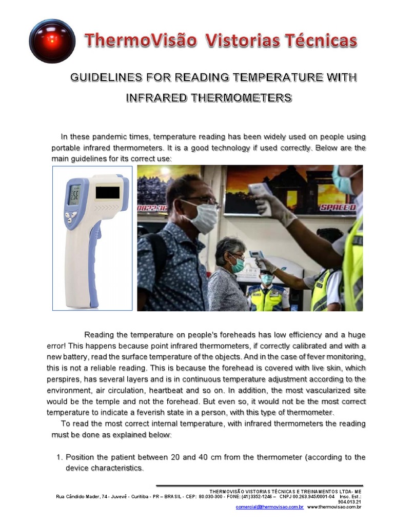Temperature Measurement Using An Infrared Point Thermometer | PDF | Thermometer | Applied And ...