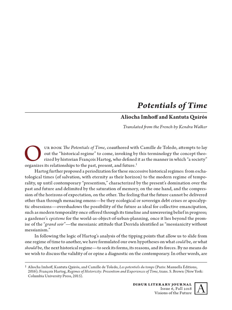 Potentials of Time: Aliocha Imhoff and Kantuta Quirós | PDF | Gilles ...