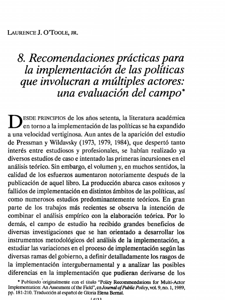 8 O Toole Jr. Imple Múltiples Actores | PDF