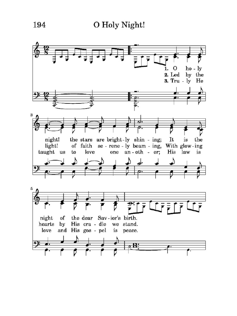 Oh Holy Night - Sheet Music | PDF