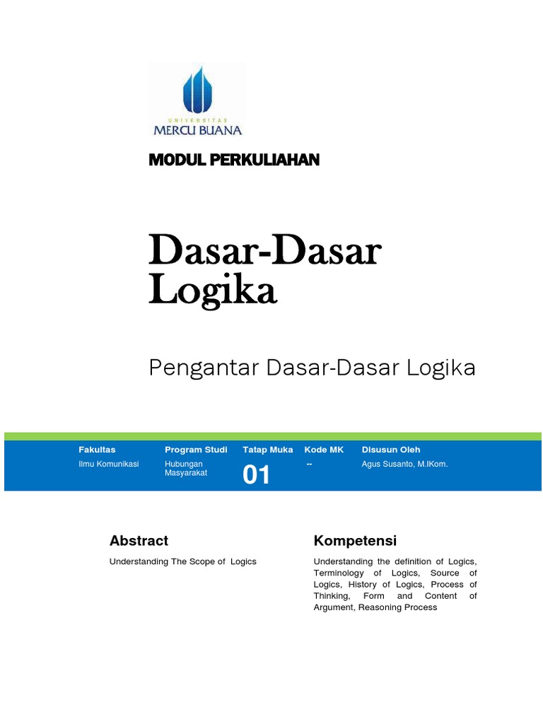 Modul Dasar Dasar Logika tm1 | PDF