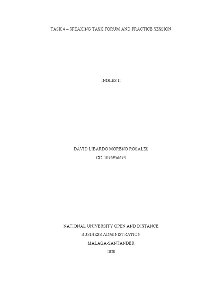 Task 4 - Speaking Task Forum and Practice Session | PDF | Career & Growth