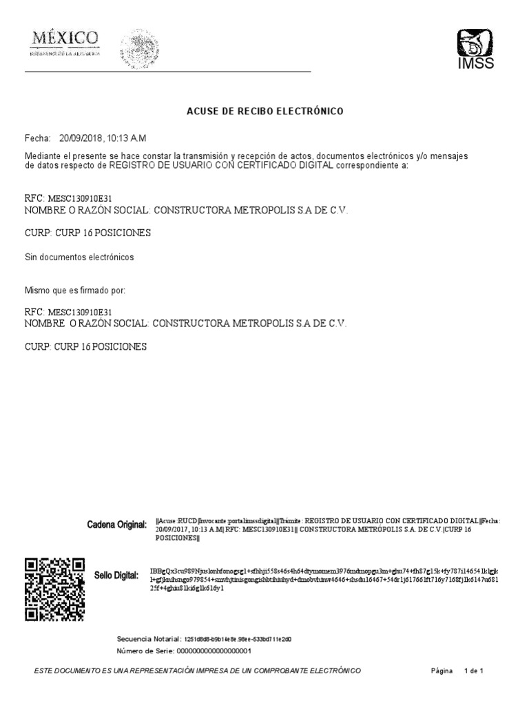 Acuse de Recibo de Documentacion Electr Afil 01 | PDF | Información del ...