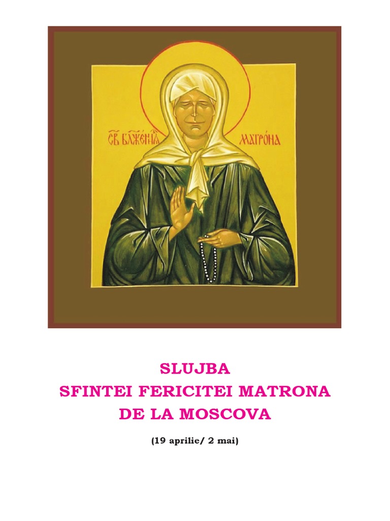 2 MAI Slujba-Sf-Matrona PDF | PDF