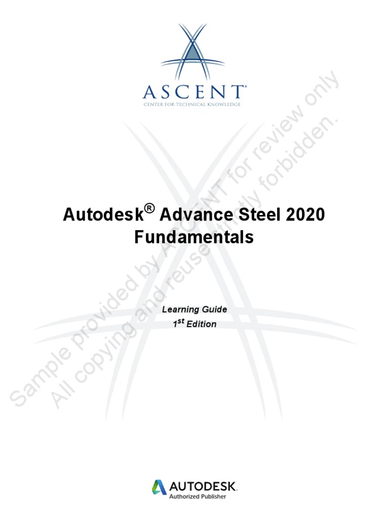 Advance Steel 2020 Fundamentals PDF | PDF | Autodesk | Auto Cad