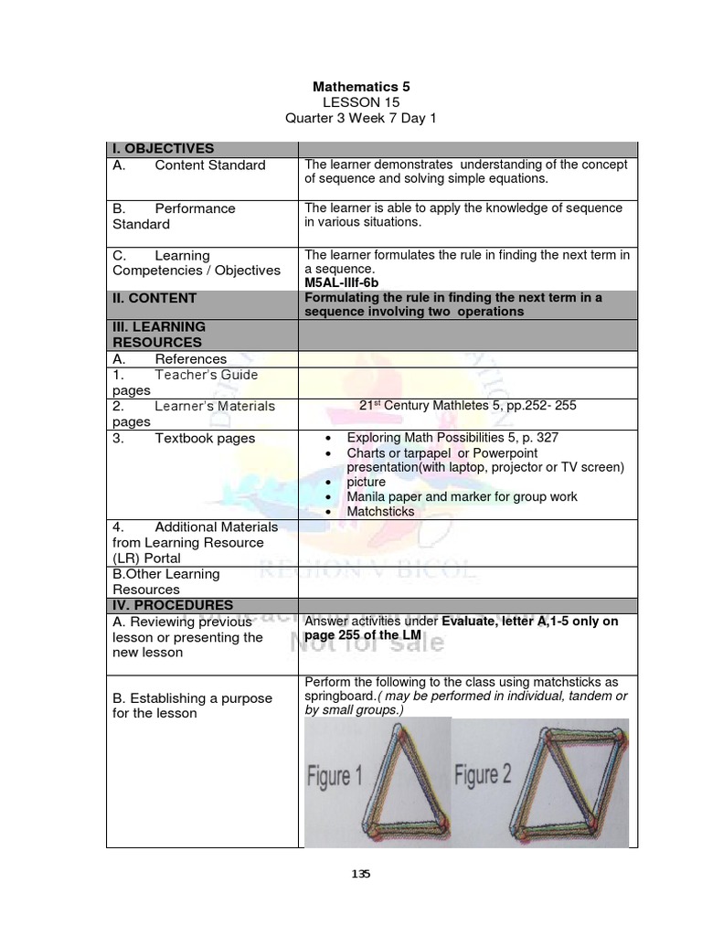 Mathematics 5-Q3-w7 PDF | PDF | Variable (Mathematics) | Equations