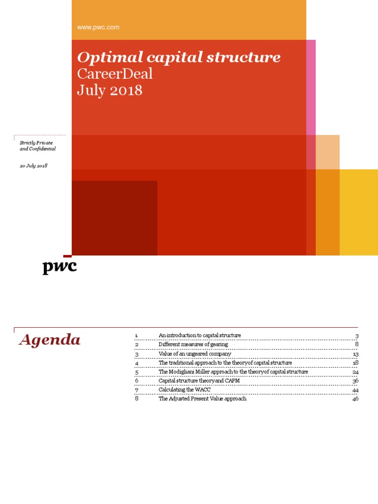 Portfolio Theory, CAPM, WACC and Optimal Capital Structure - 20072018 ...