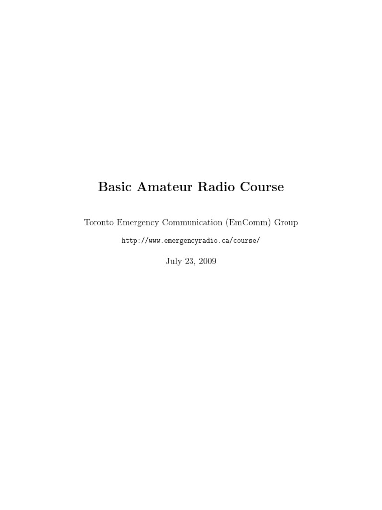 Emcomm Ham Radio PDF | PDF | Electronic Filter | Power Supply