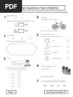 Year 6 Maths Practice Questions Answer Booklet | PDF | Elementary ...
