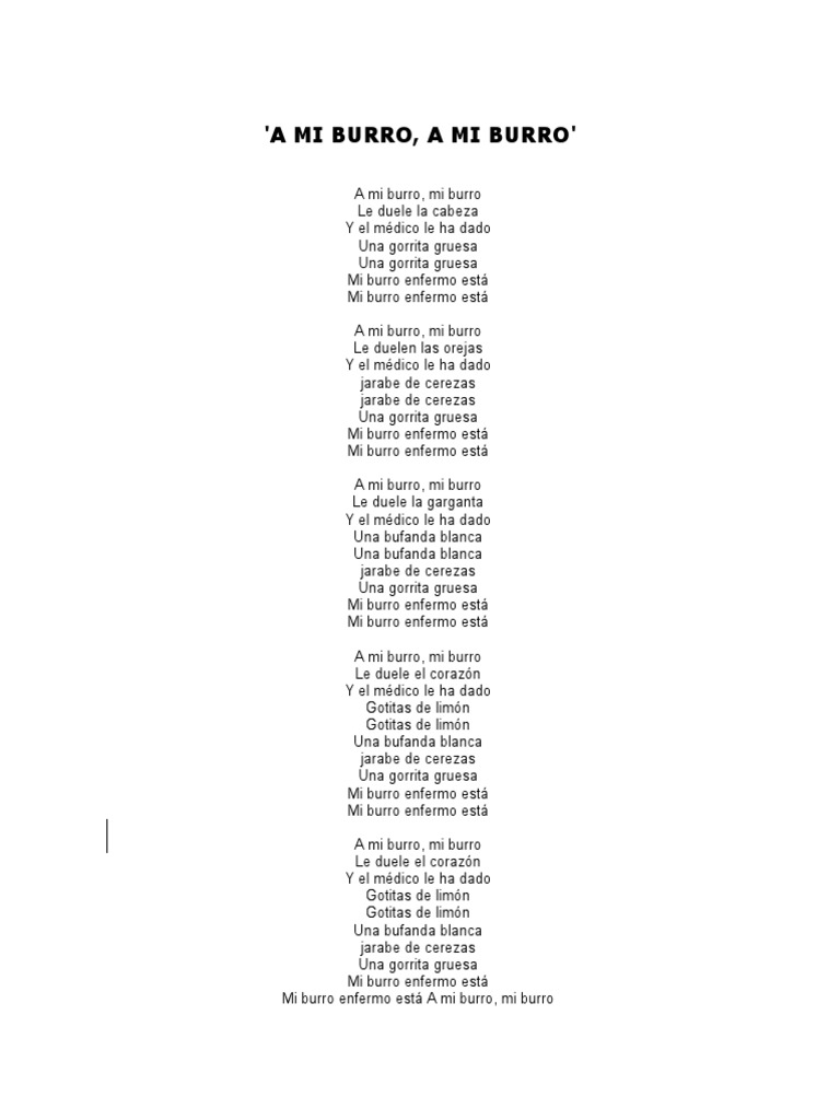 A Mi Burro | PDF