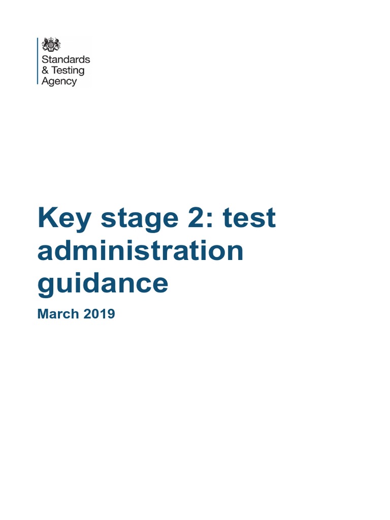 Key Stage 2: Test Administration Guidance: March 2019 | PDF | Recycling ...