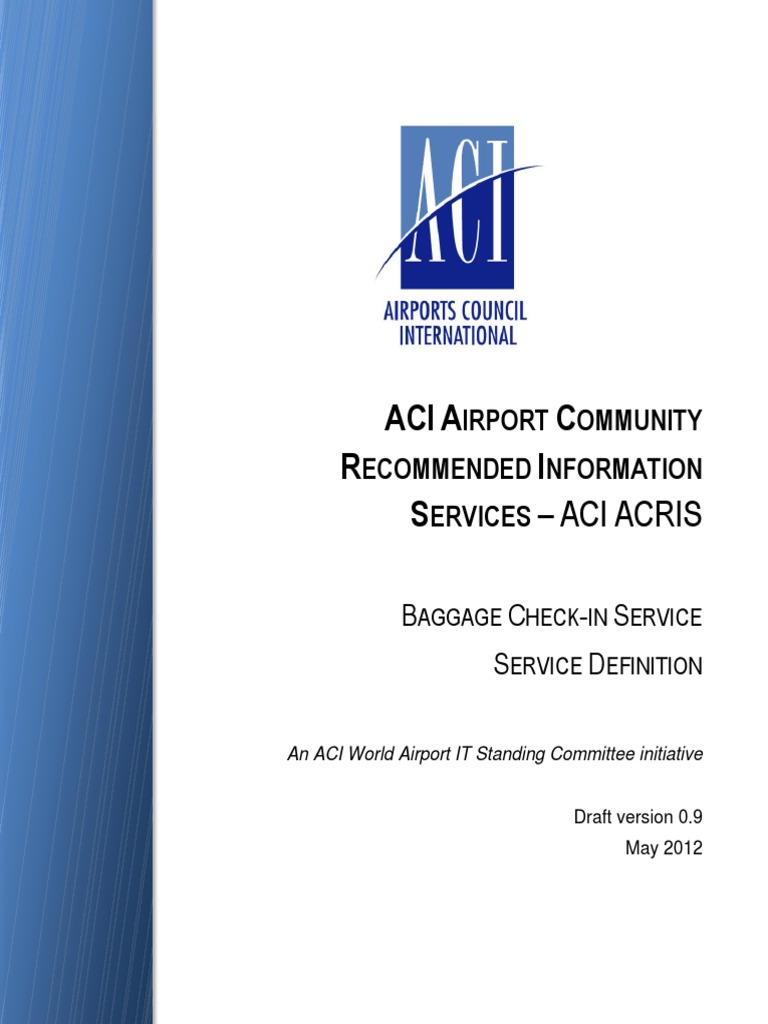 ACRIS Service Definition-Baggage Check-In Draft v09 | Download Free PDF ...