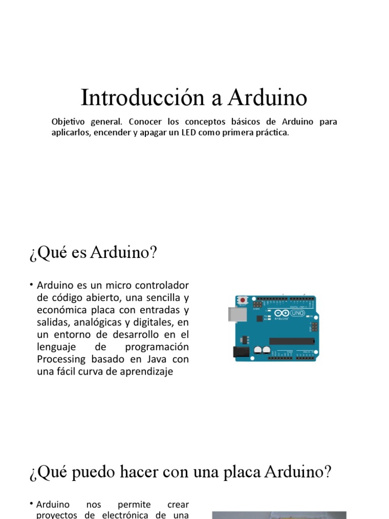 Introducción a los conceptos básicos y aplicaciones de Arduino | PDF