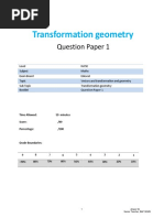 Grade 9 Topic 21 Transformation Geometry Worksheet | PDF | Cartesian ...