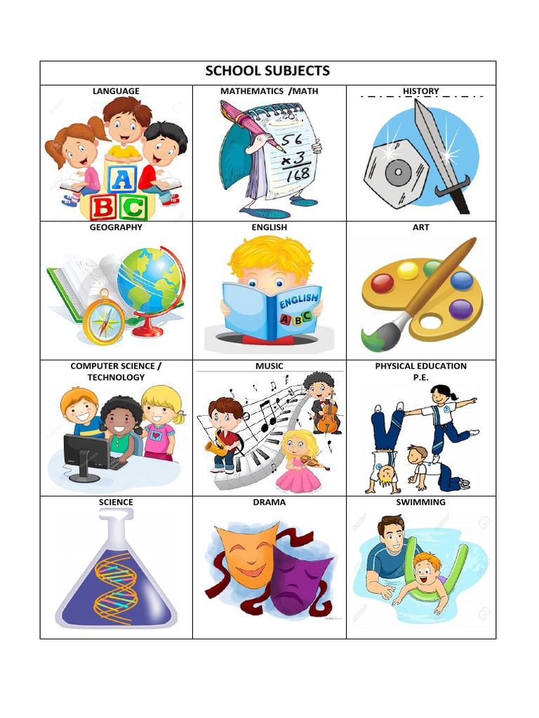 School Subjects: Language Mathematics /math History | PDF