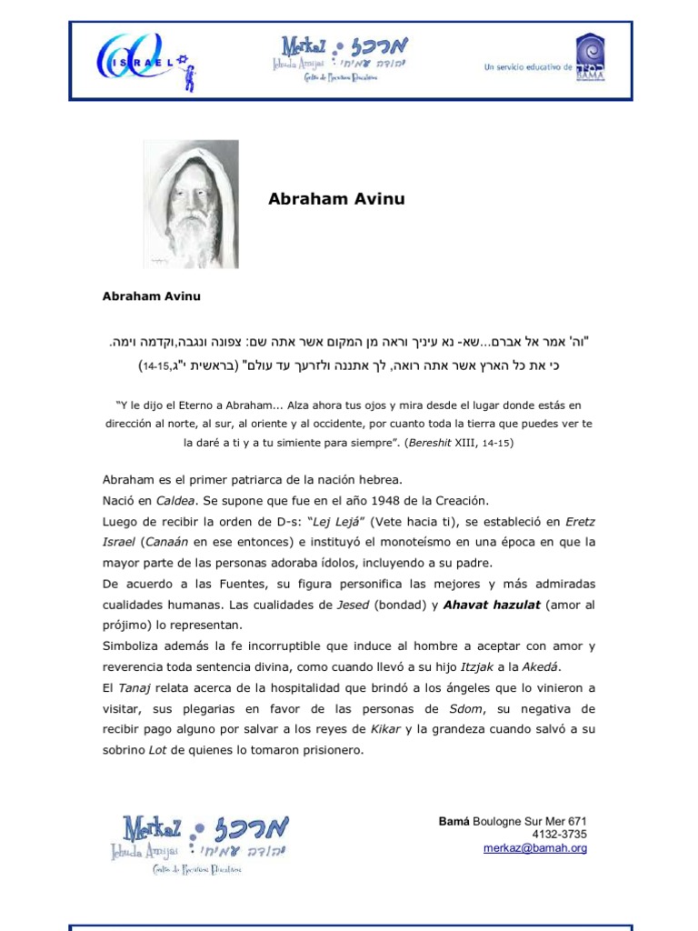 Biografia Abraham Avinu | PDF | Abrahán | Religión y creencia