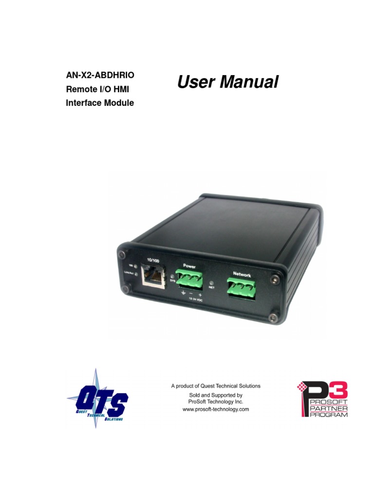 User Manual: An-X2-Abdhrio Remote I/O HMI Interface Module | PDF | Ip ...