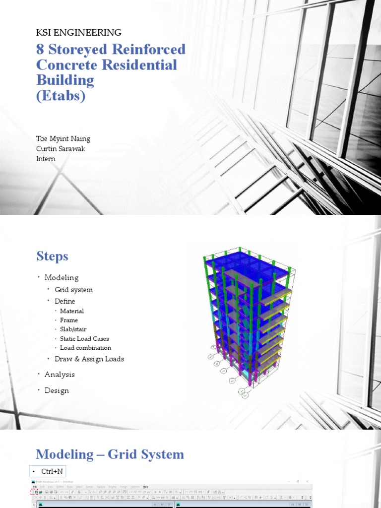 8 Story Presentation Etabs | PDF | Wall | Beam (Structure)