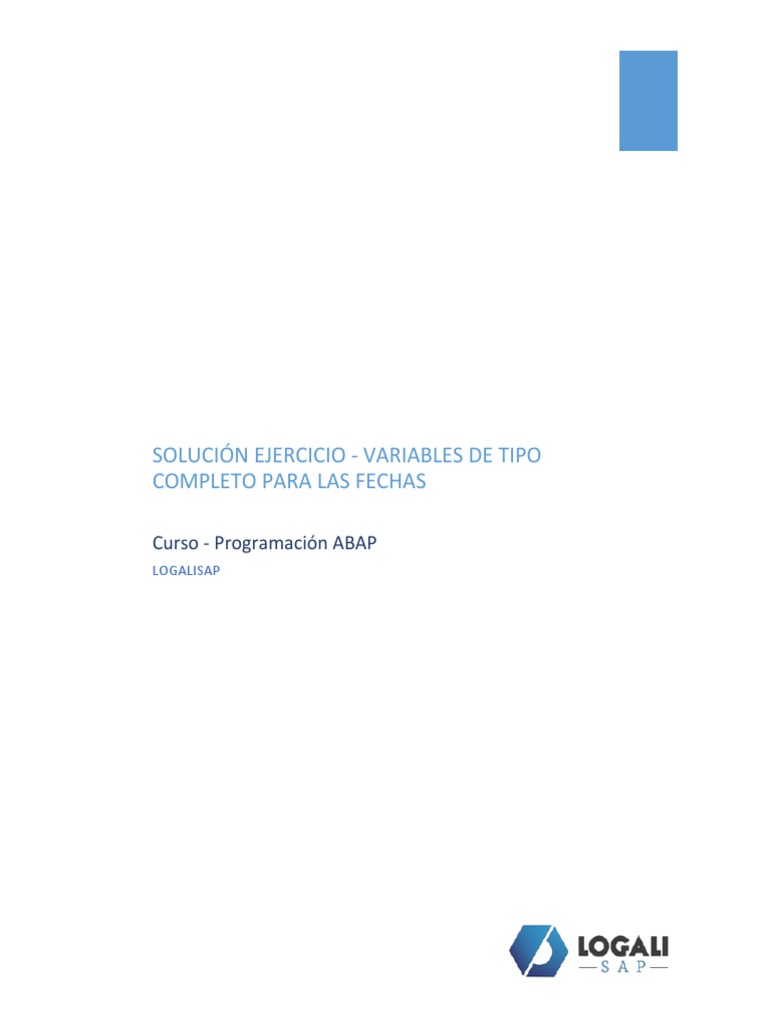 Guía ABAP: Variables y Programas | PDF
