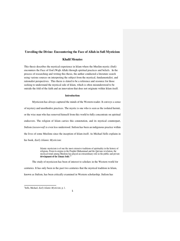 Unveiling The Divine - Encountering The Face of Allah in Sufi Mysticism ...