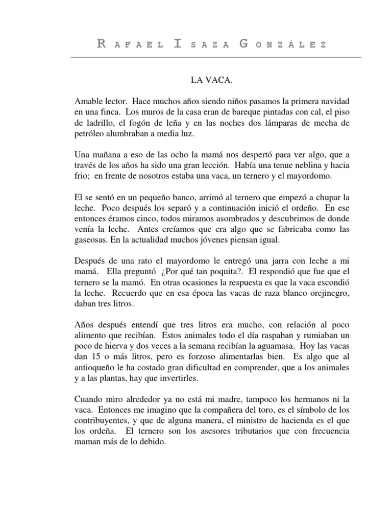 La Vaca. | PDF | Vacas