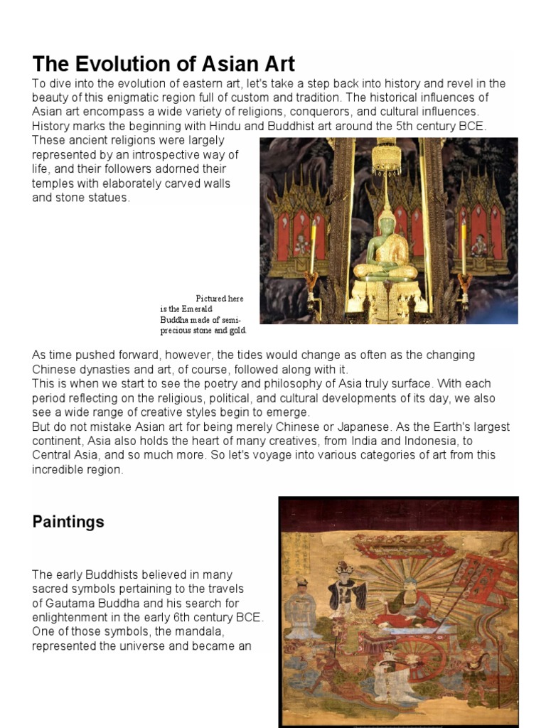 The Evolution of Asian Art | PDF | Sculpture | Paintings