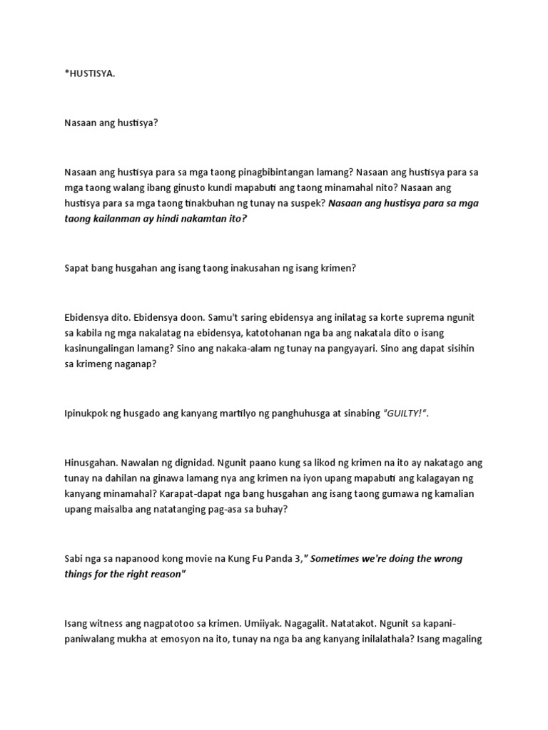 HUSTISYA | PDF