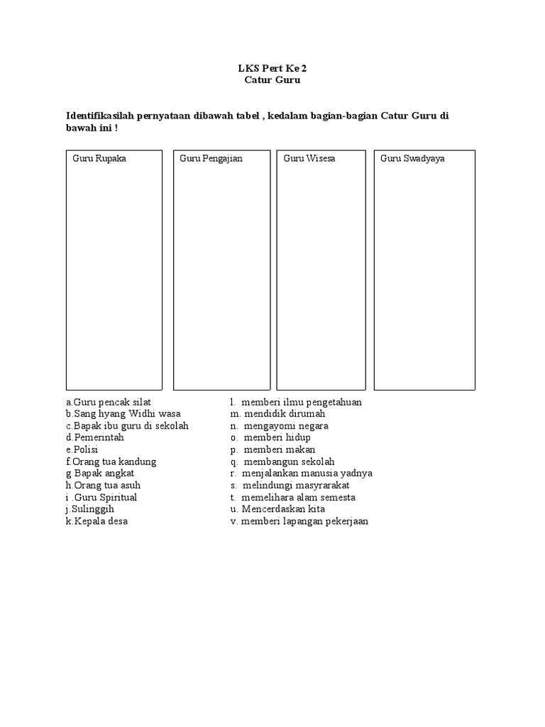 LKS 2 (Catur Guru) | PDF