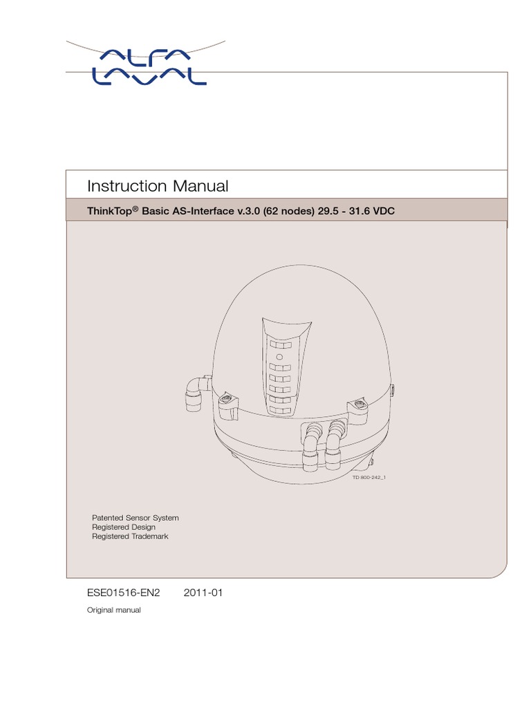 Instruction Manual: Thinktop Basic As-Interface V.3.0 (62 Nodes) 29.5 - 31.6 VDC | PDF | Valve ...