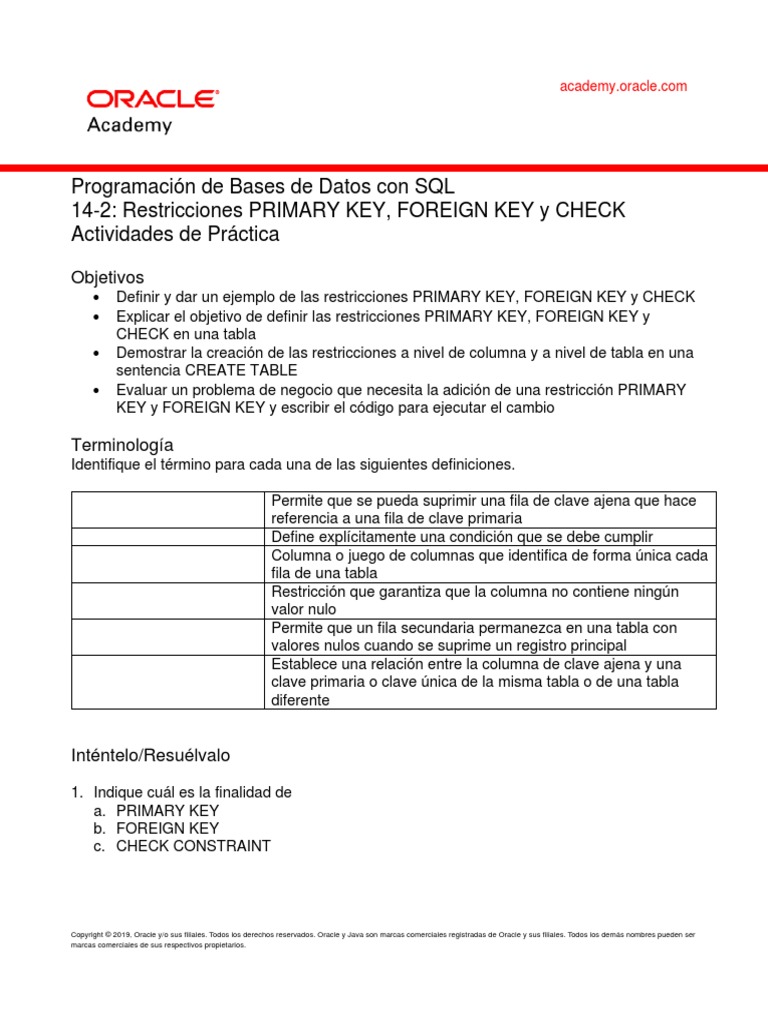 DP 14 2 Practice Esp | PDF | Ciencia y Tecnología | Software de gestión de datos