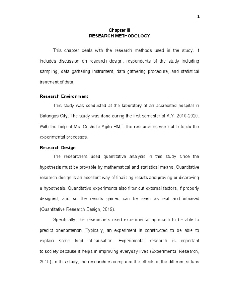 Chapter 3 | PDF | Experiment | Quantitative Research