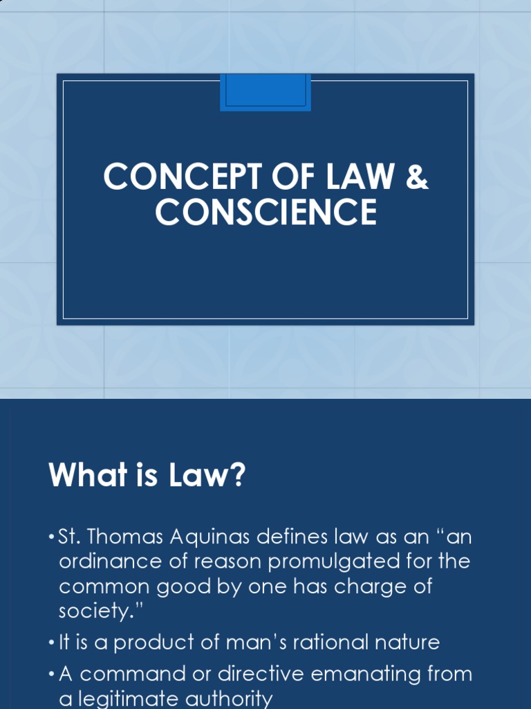 Ethics 2 3 Law and Conscience | PDF | Conscience | Natural Law