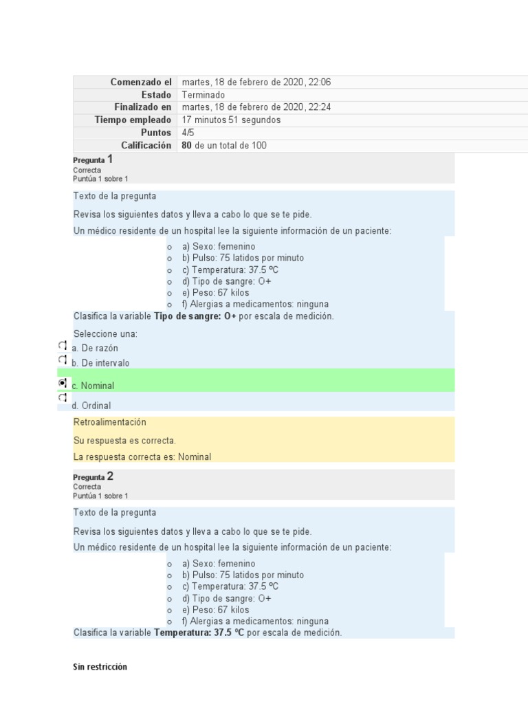 TipoSangreO+: clasificación nominal | PDF | Nivel de medida ...