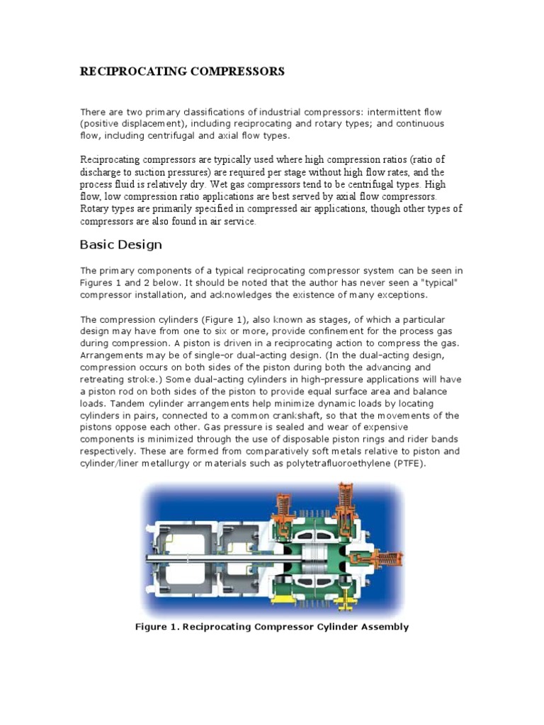 Reciprocating Compressors Guide | PDF | Cylinder (Engine) | Piston