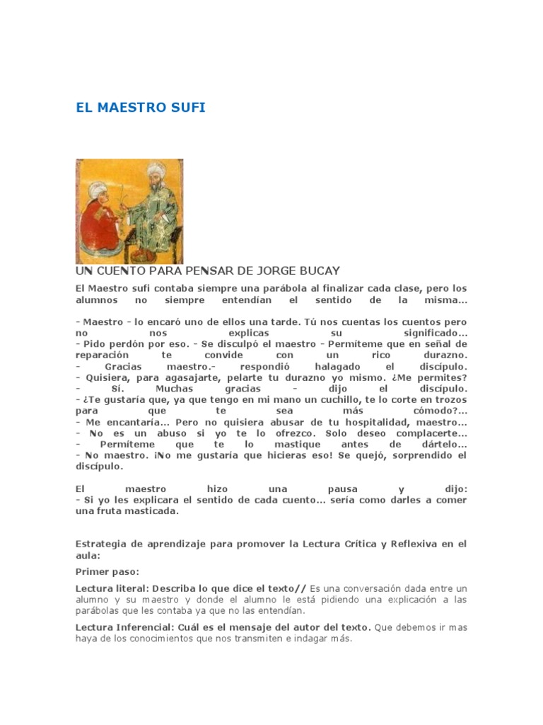 El Maestro Sufi, Cuento Hindu y Un Cuento Taoista | PDF