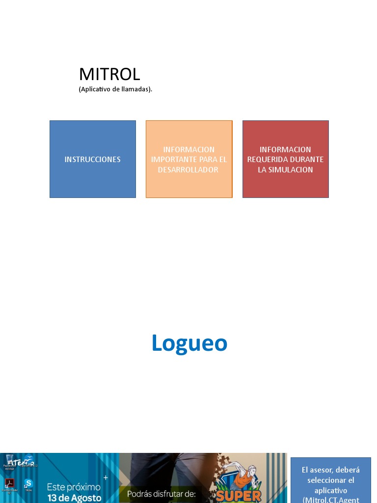 Instrucciones para Mitrol: Logueo y Estados | PDF | Chat en linea ...