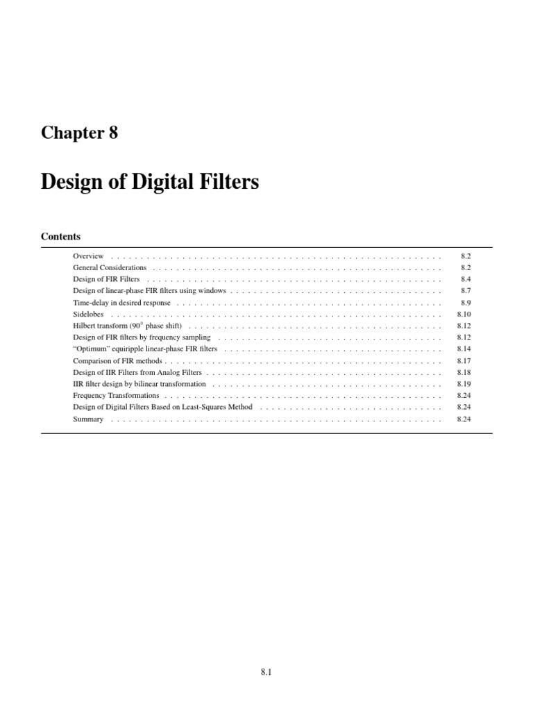 Basics of Digital Filter Design | PDF | Signal Processing | Electronics