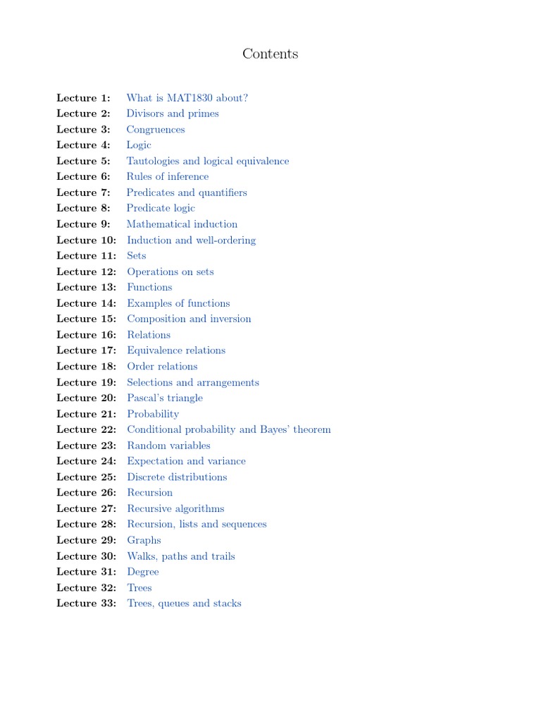 Discrete Mathematics Monash University | PDF | Interpretation (Logic ...