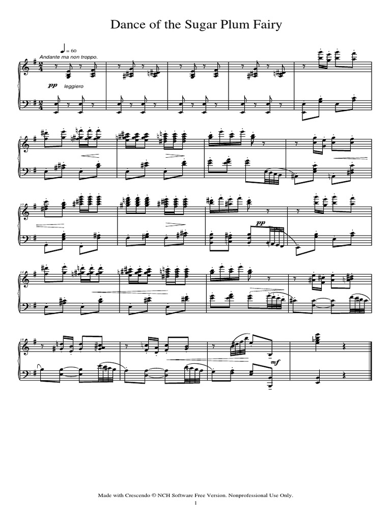 Dance of The Sugar Plum Fairy PDF | PDF