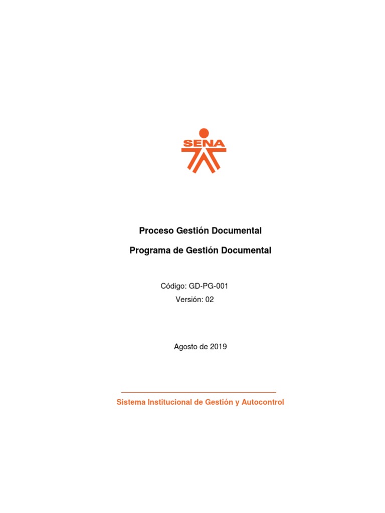 Programa de Gestion Documental Sena | PDF | Planificación | Privacidad de la información